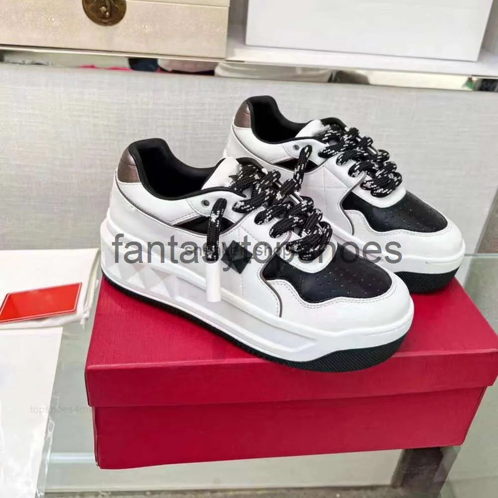 Valentine's V-Buckle Designer Sneakers: White Casual Sports Shoes for ...