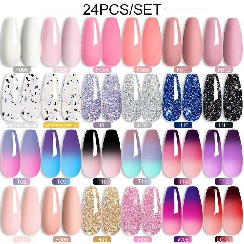 Temperature Changing Nail Polish Set - UV Gel Nail Art Varnish - Salon ...