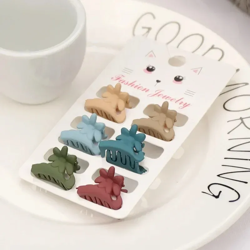 DHgate.com:6-Pack Frosted Plastic Small Hair Claw Clips for Women ...