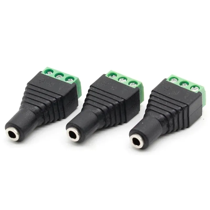 5 Jack AV Cable Connector Kit 3.5mm Stereo Female To AV Screw Terminal ...