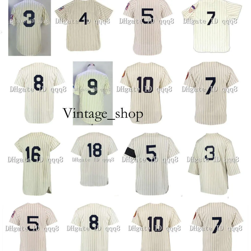 Vin Vintage Baseball Jersey BABE RUTH MANTLE JOE DIMAGGIO LOU GEHRIG 8 ...
