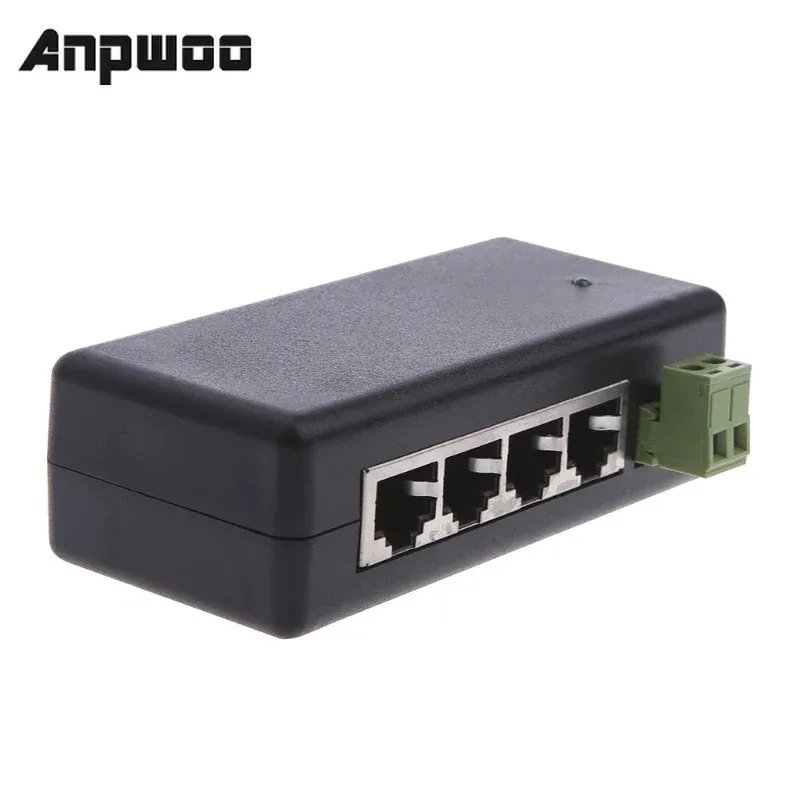 ANPWOO 4-Port POE Power Adapter for CCTV Surveillance IP Cameras from ...
