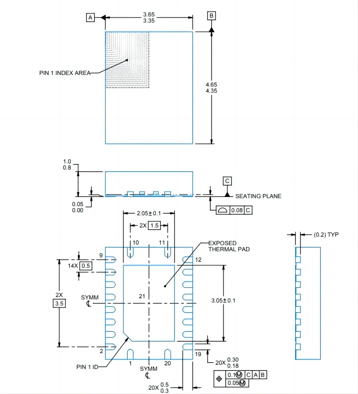 2024 QFN20 TO DIP Programming Adapter IC Test Socket, 0.5mm Pitch 20 ...