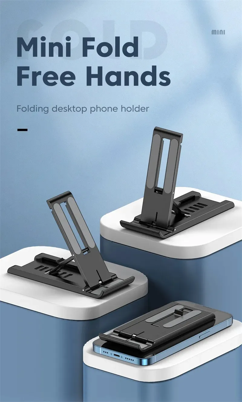 Foldable Desktop Holder Portable Phone Stand for iPhone iPad Xiaomi ...