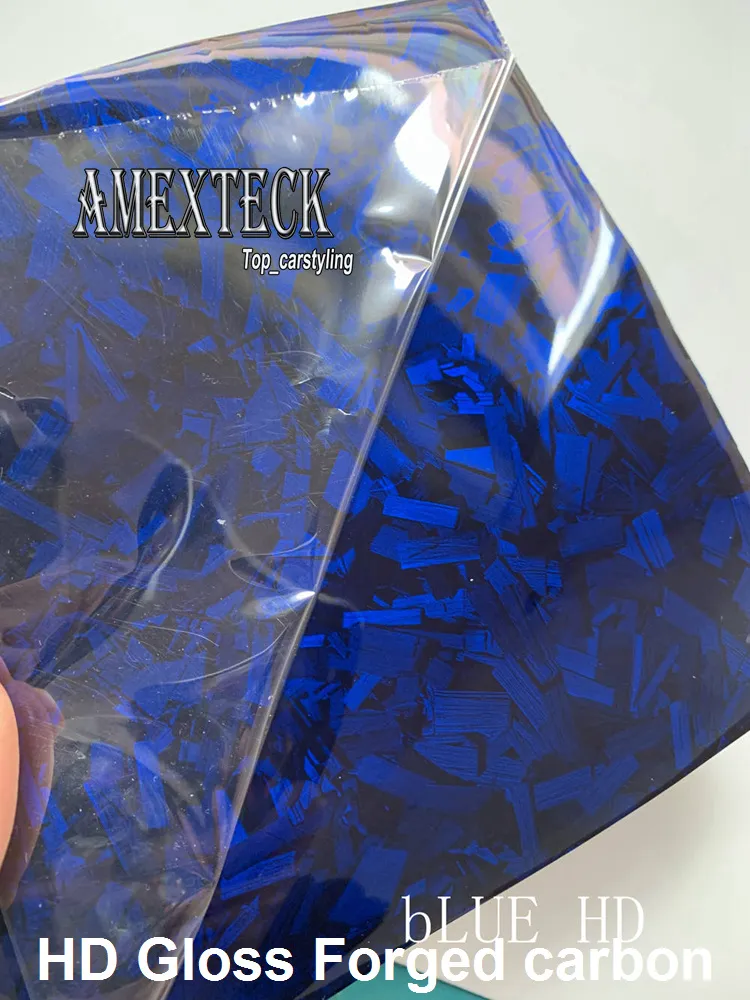 HD Gloss Blue Forged Carbon Vinyl Wrap 1.52x18m Air Release, Low Tack ...