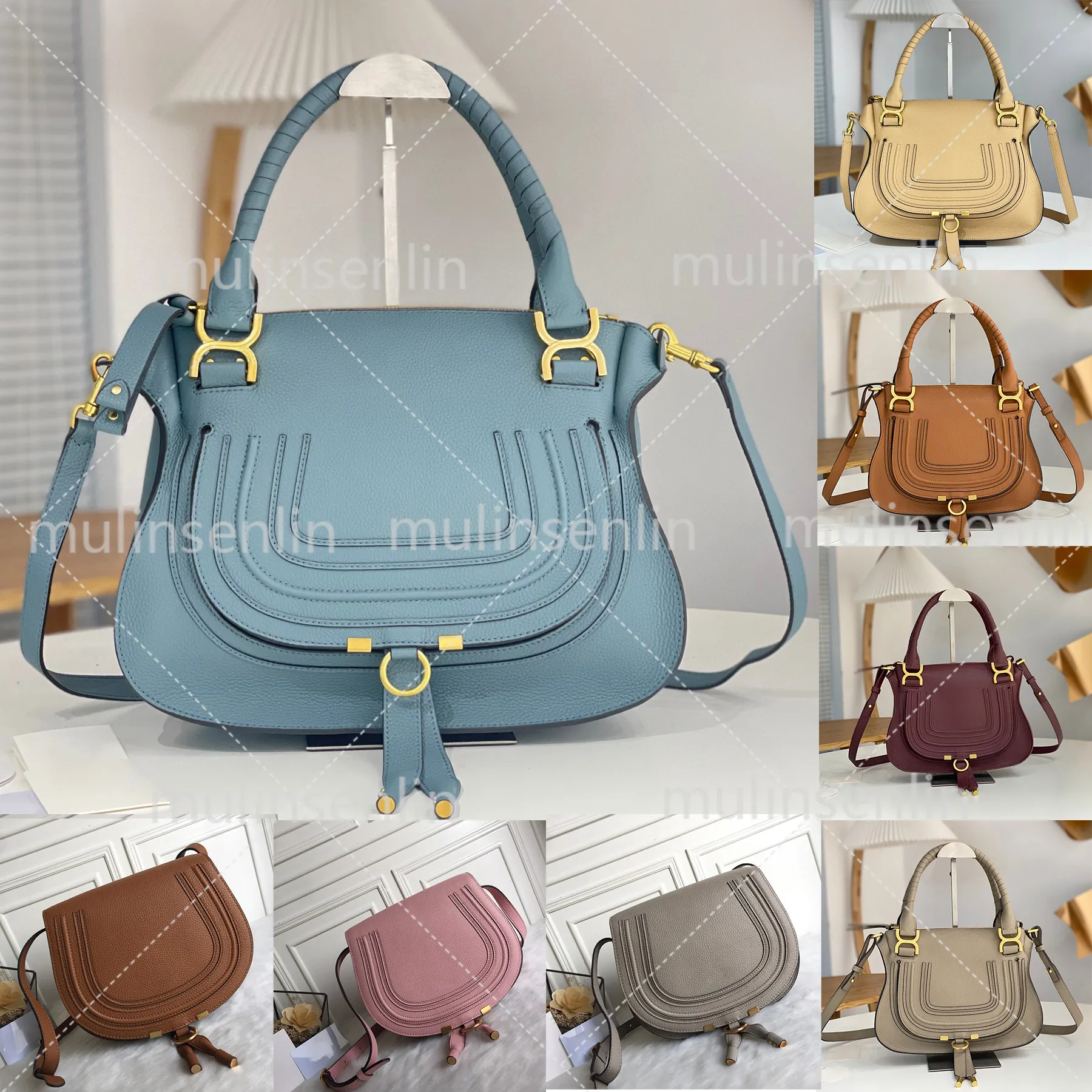 Marcie Double Carry Bag Luxury Designer Saddle Bag For Women Crossbody ...