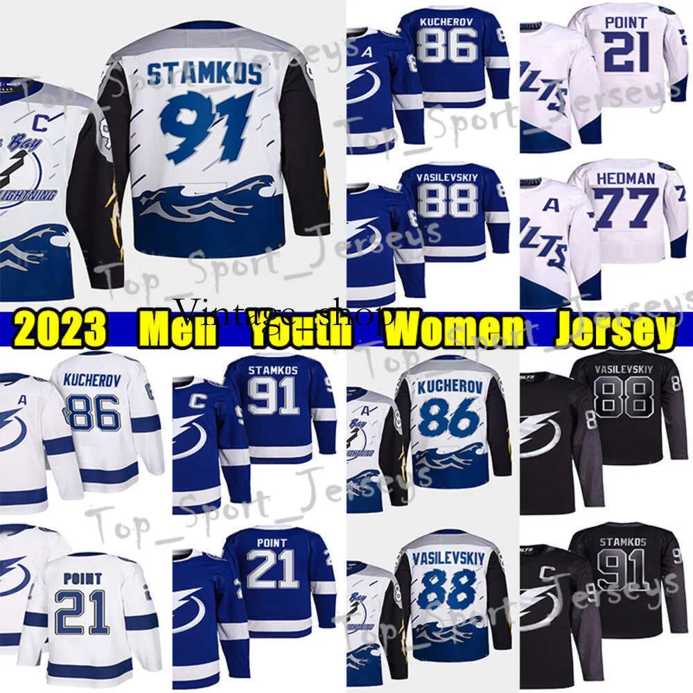Steven Stamkos Reverse Retro Hockey Jersey Sleeveless Polyester for Men ...