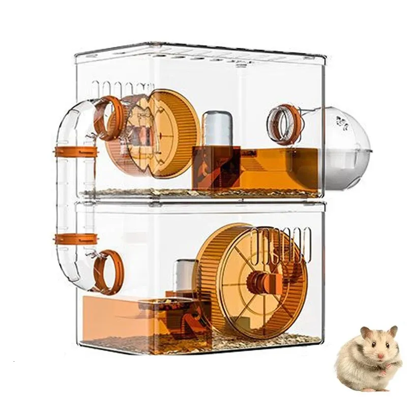 Transparent Hamster Cage Acrylic Small Animal Habitat with Air Vents ...