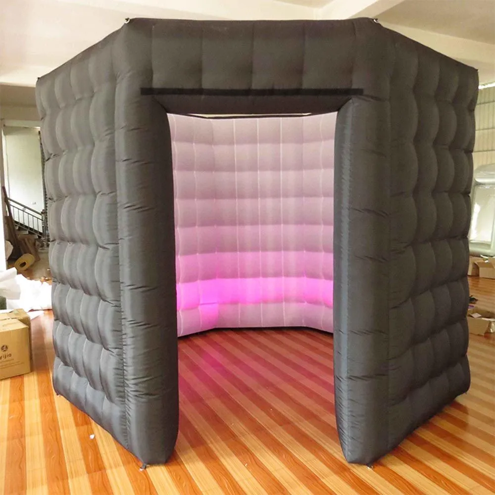 Wholesale Black Octagon LED Inflatable Photo Booth Inflatable Party ...