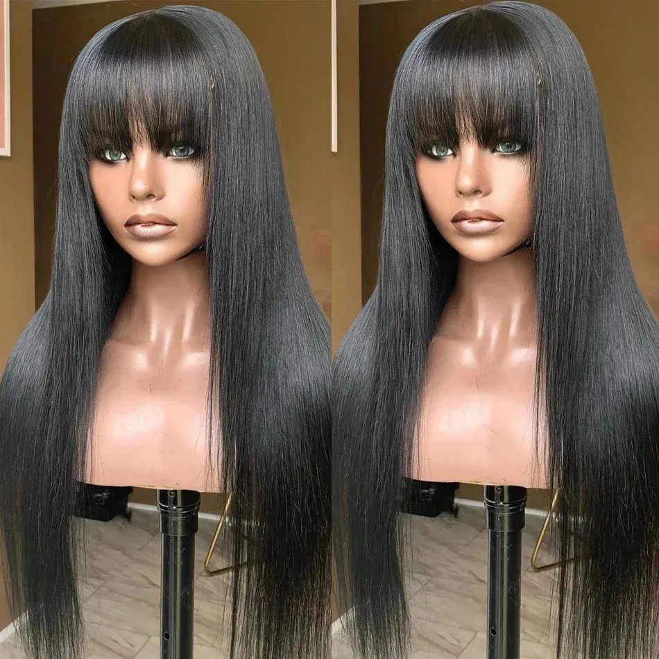 2025 Brazilian Straight Front Human Hair Lace Front Wigs for Women with ...