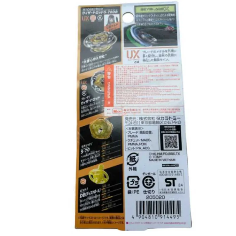 4D Beyblades Genuino Takara Tomy Beyblade UX 03 Booster Wizard Rod 5 ...