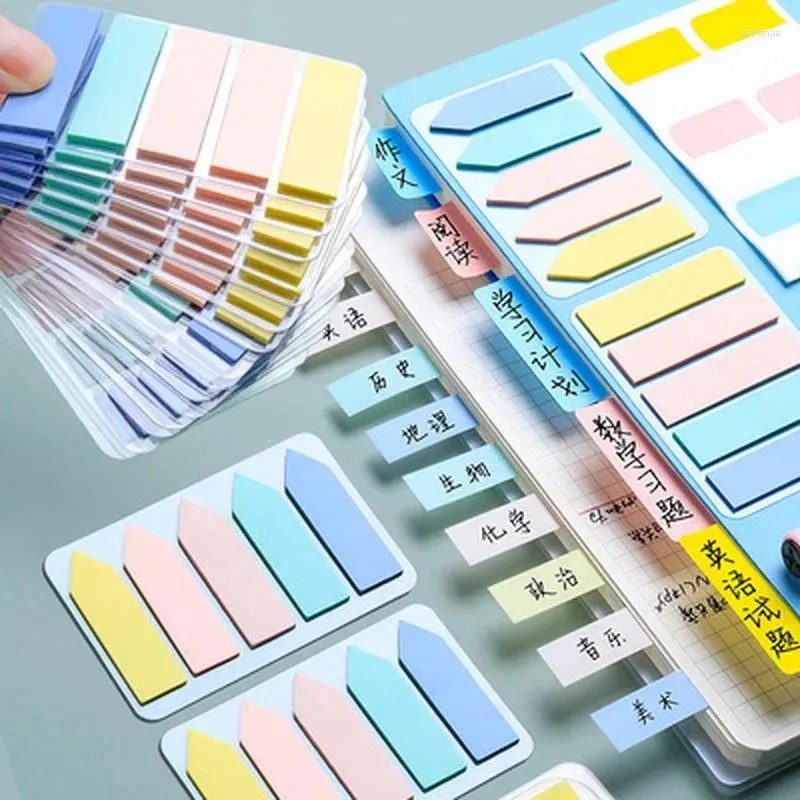 DHgate.com:300 Multicolor Sticky Index Labels | 3-Sheet Writable Memo ...