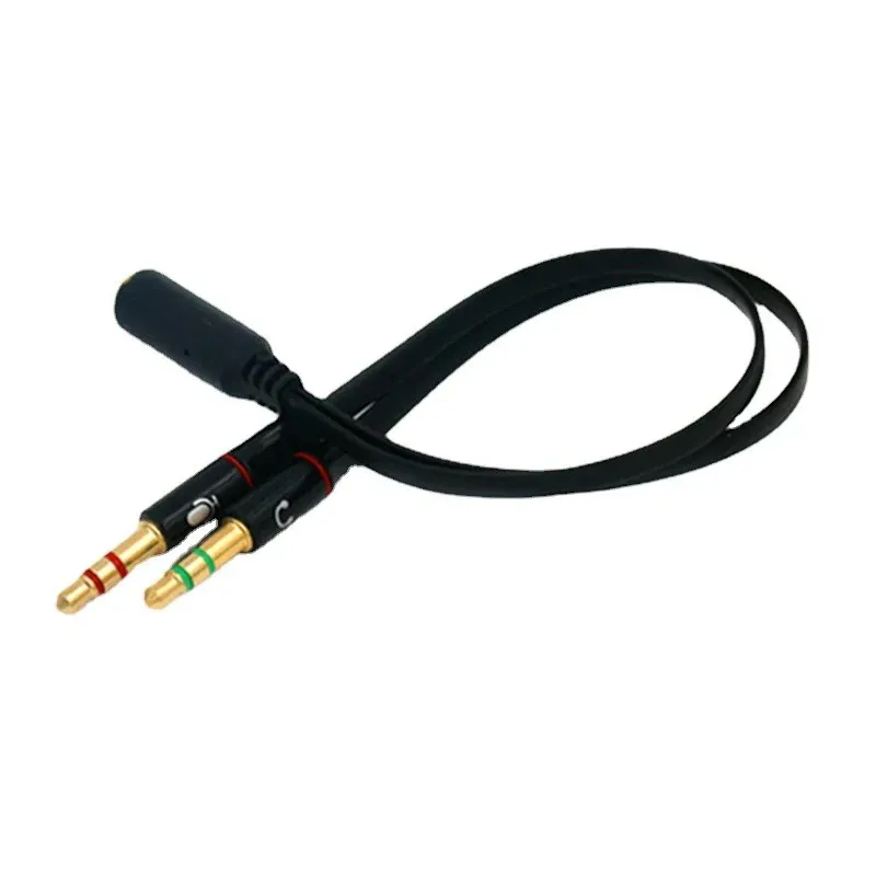 5mm TRRS Microphone Splitter Adapter - 2 Male to 1 Female Audio Mic ...