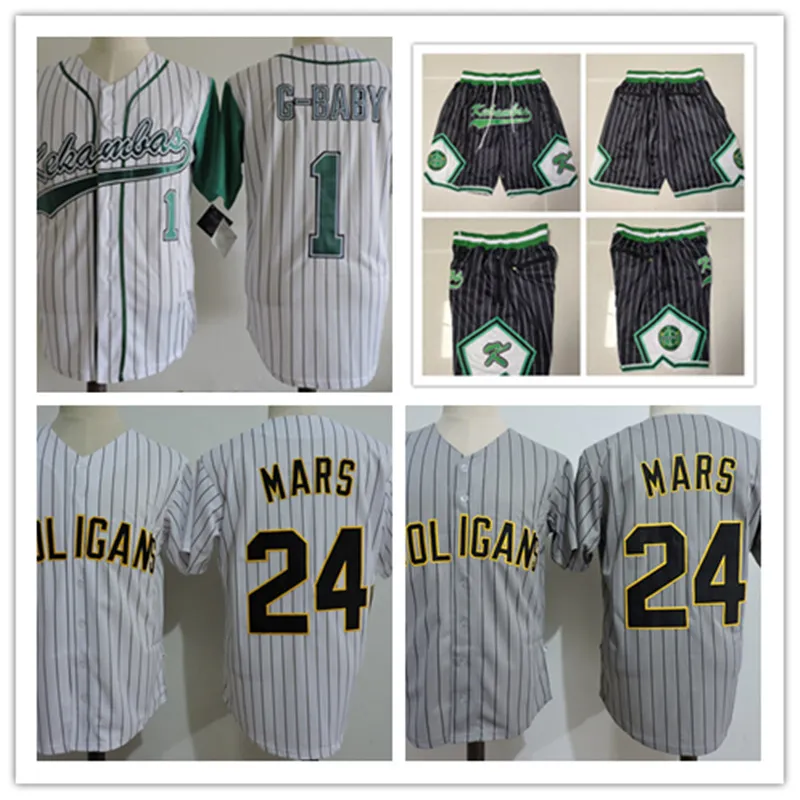 24k Bruno Mars Hooligans Película Jersey De Béisbol Para Hombres ...
