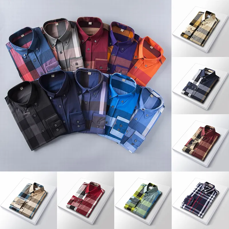 Men's Dress Casual Shirts: Luxury Slim Silk Designer Long Sleeve ...