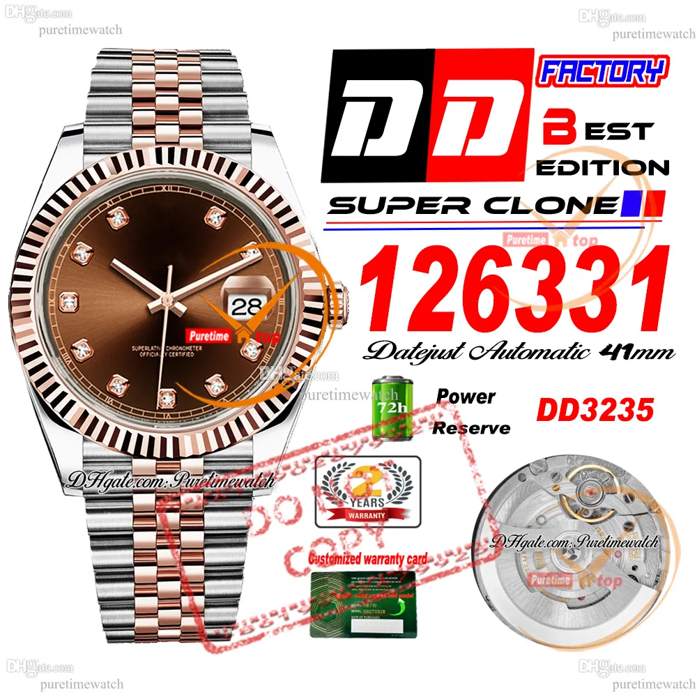 DHgate.com:Mens Two-Tone Rose Gold Diamond Dial Automatic Watch 72H ...
