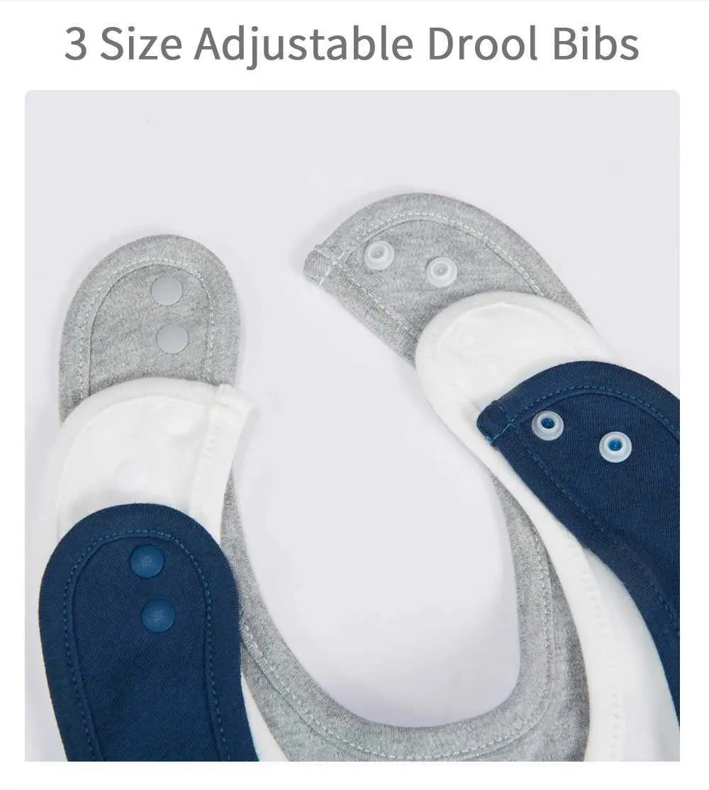 Neutral Burp Cloths: Organic Cotton Baby Scarf Bibs - Soft, Absorbent ...