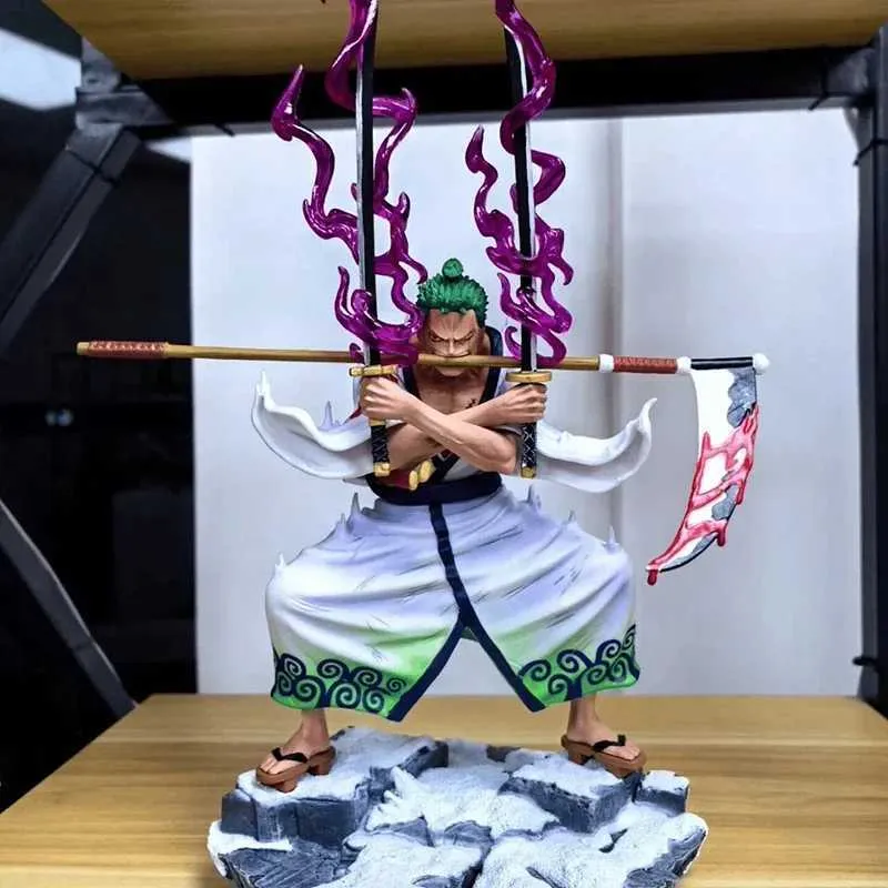 One Piece Roronoa Zoro Anime Pvc Statues 31cm GK Zoro Purgatory Ghost ...