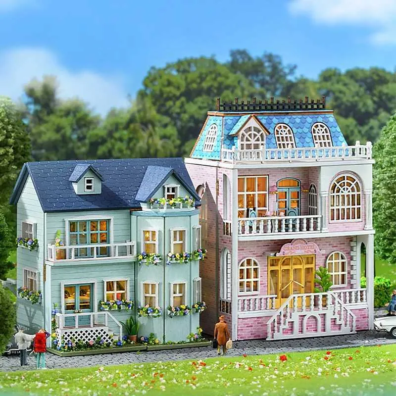 DIY Mini Dollhouse: Miniature Dollhouses And Furniture, Wood Assembly ...
