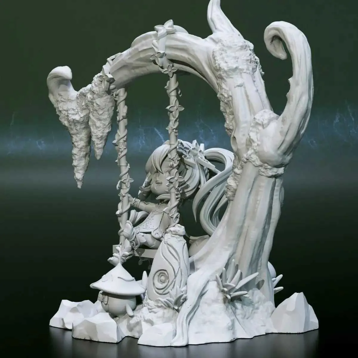DIY Unpainted White Mold Anime Character - 3D Printed Nahida Figurine ...