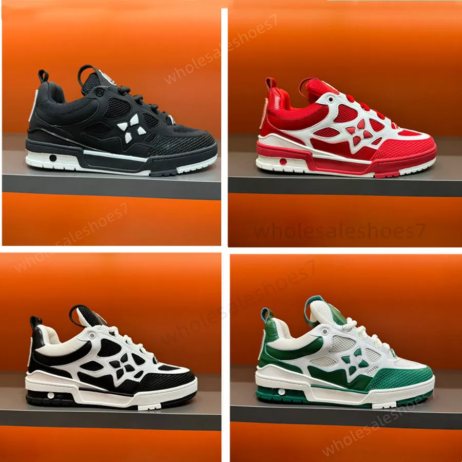 Bulk Custom Shoes Men Genuine Leather Sneakers With Printed Figures ...