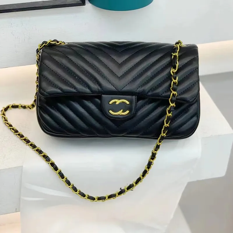 Luxury Designer Crossbody Bag With V Pattern, High Quality Leather ...