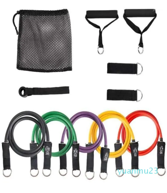 Resistance Tubes Stretching Bands Pull Ropes Muscle Training Exercise ...