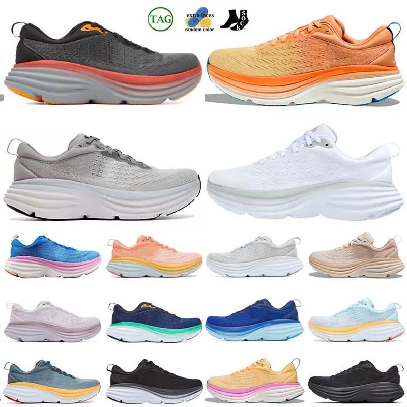 ONE ONE Runners Casual Shoes Bondi 8 Clifton 8 9 Triple White Carbon X2 ...