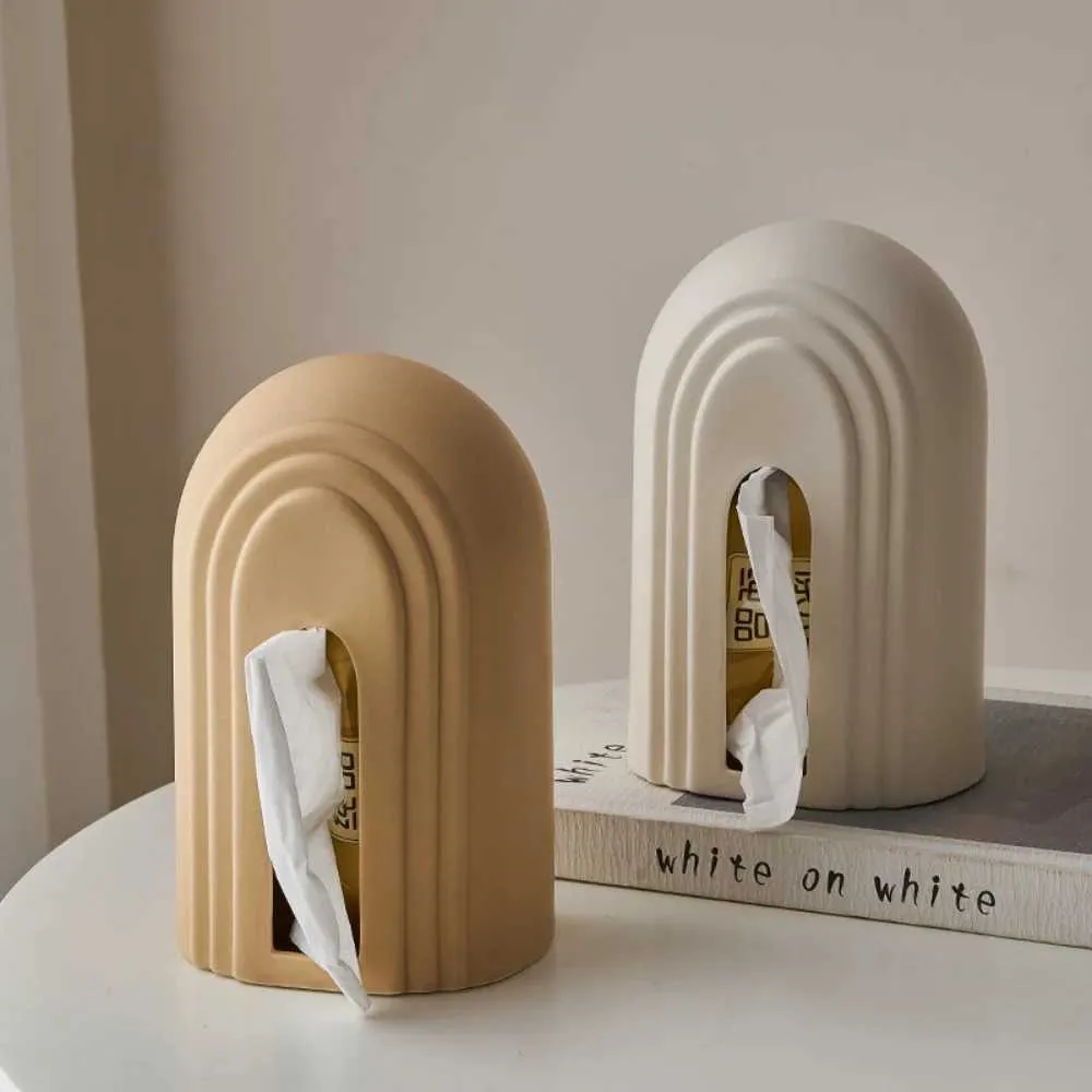 Wow House Design Arch Ceramic Creative Tissue Holder Scandinavian Ins ...