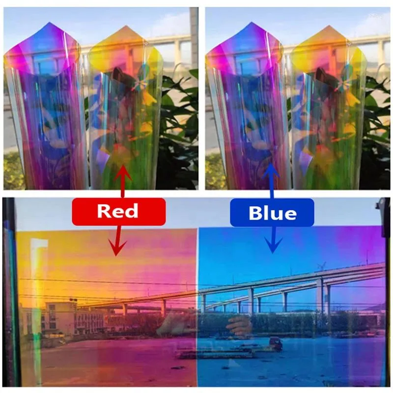 10M Iridescent Window Film Privacy Stained Glass Sticker Self-Adhesive ...