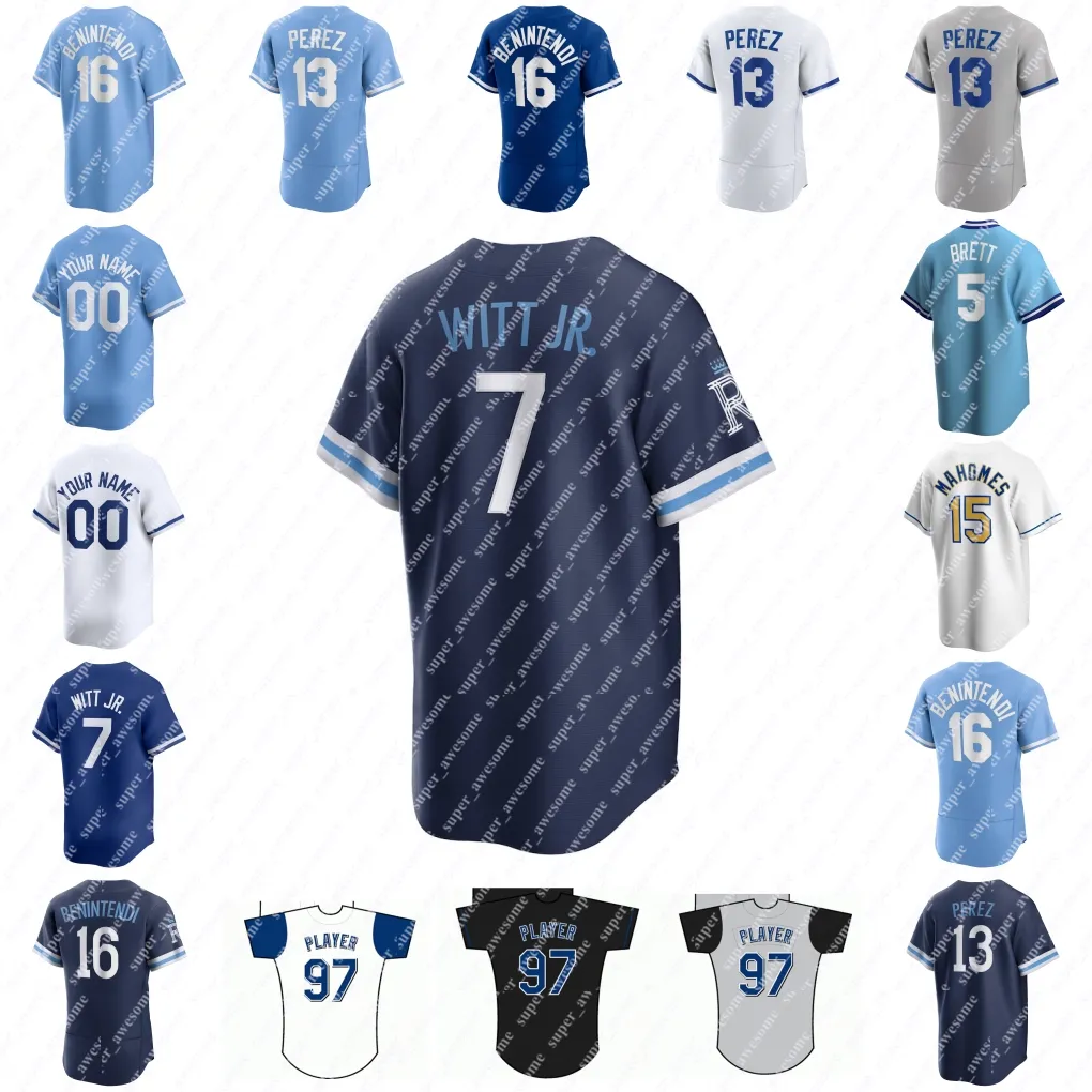 Official Powder Blue Baseball Uniforms Featuring Bobby Witt Jr ...