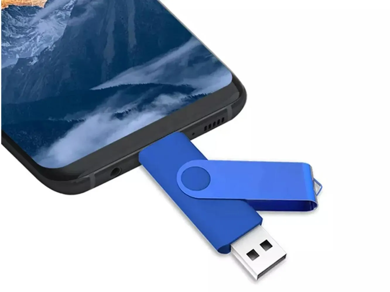 DHgate.com:64GB Rotatable USB Flash Drive OTG Pen Drive with High-Speed ...