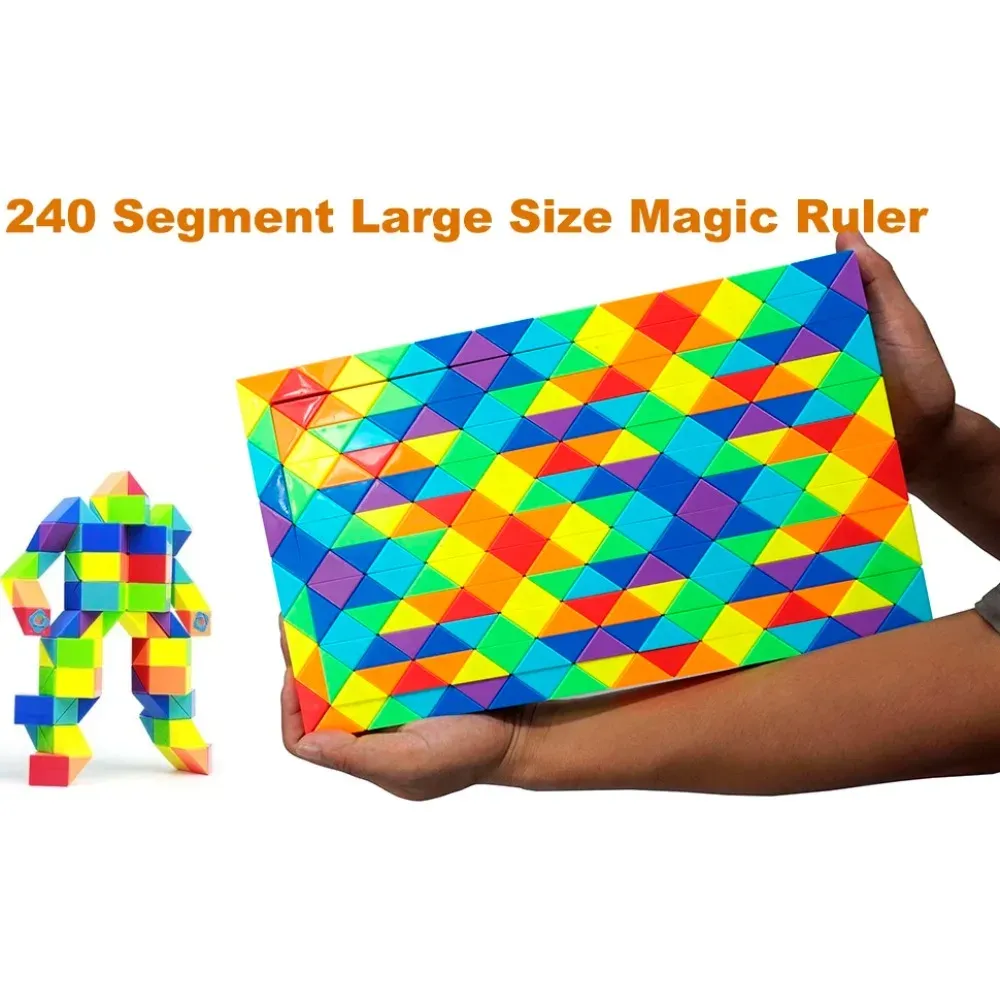 Childrens 3D Puzzles Magic Snake Ruler Cube Transformable Educational ...