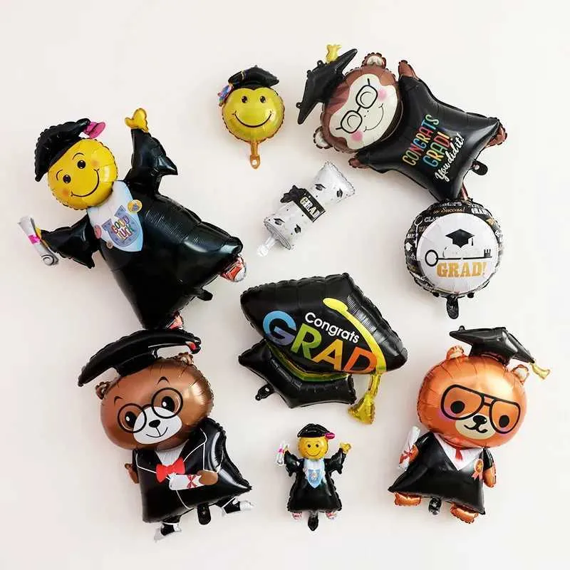 Graduation Foil Balloons Congrats Grad Party Decorations , Helium Owl ...
