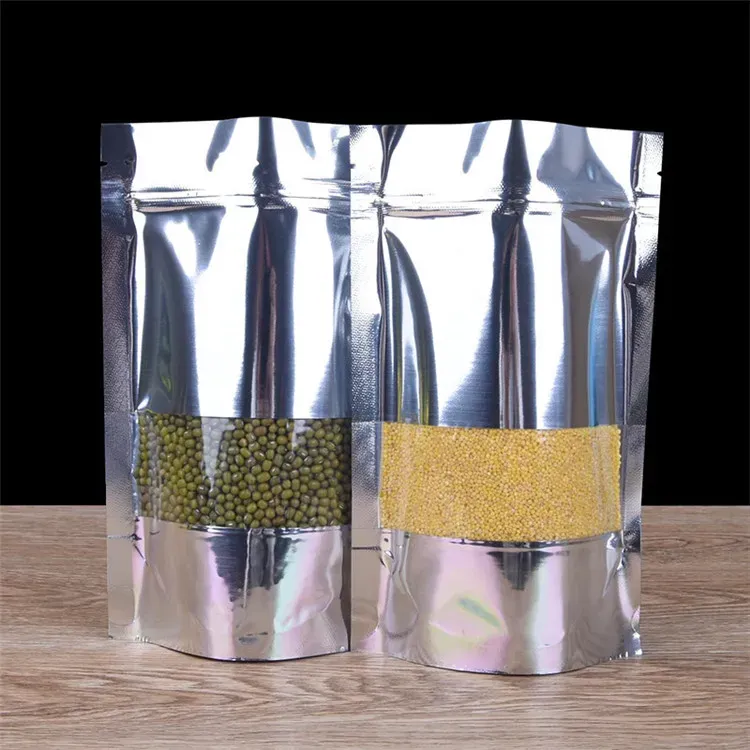 Aluminum Foil Window Zip Lock Bag Stand Up, Visible, Expertly Designed ...
