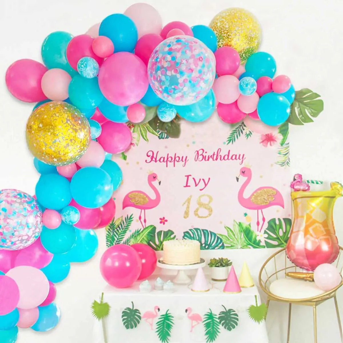 DHgate.com:Tropical Hawaiian Balloon Garland Arch Kit: 200pcs Summer ...