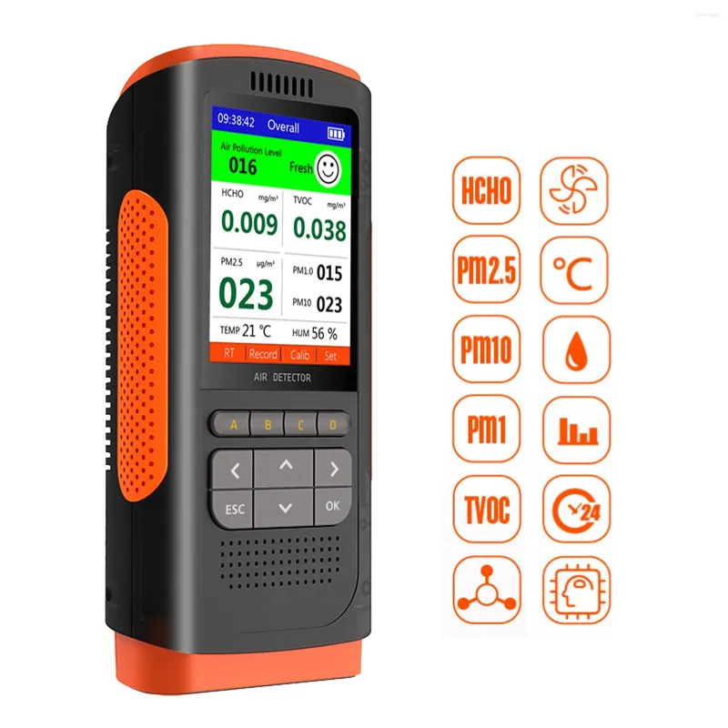 Formaldehyde Detector Air Quality Monitor PM 2.5 Portable Display ...