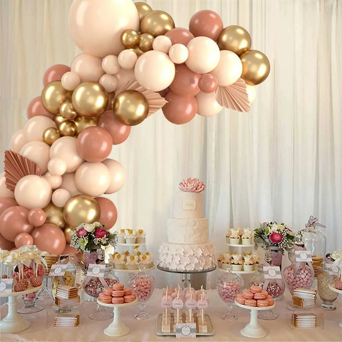 DHgate.com:Orange Balloon Garland Arch Kit: 100Pcs Pastel Latex ...