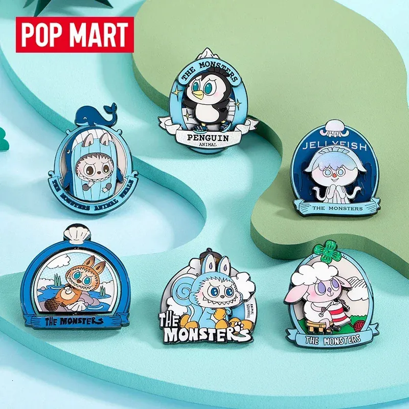 Pop Mart Blind Box Badge: The Monster Labubu Animals Micro Action ...