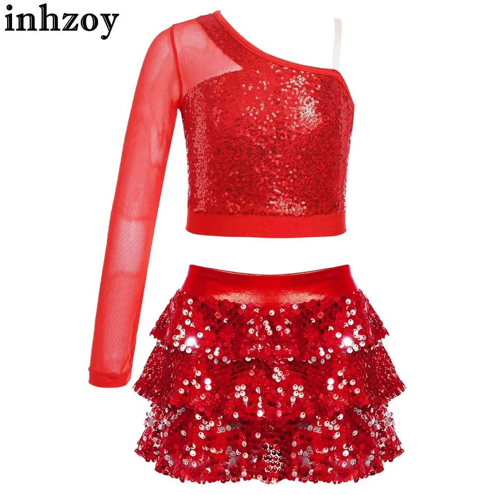 sequin dance crop top