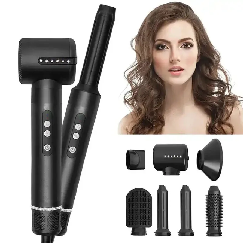 Professional hair dryer brush 7-in-1 hairstyle tool with 110,000 RPM ...