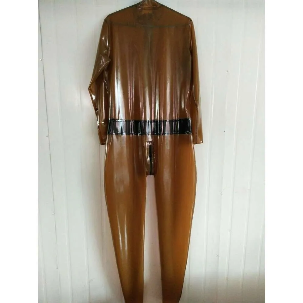 Latex Catsuit 100% Rubber Gummi Ganzanzug Tigth Coffee Black Dress ...
