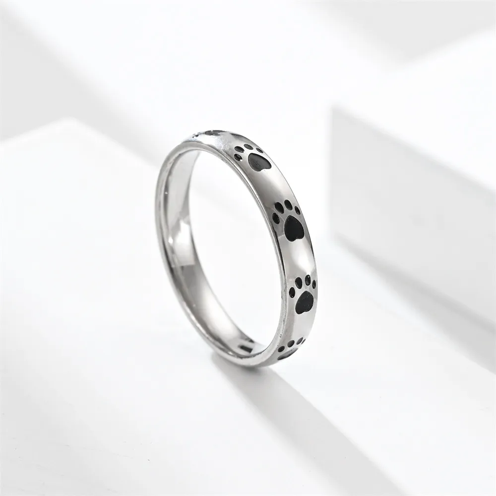 Puppy Dog Cat Paw Ring Stainless Steel Puppy Charm... From Harrypotter ...