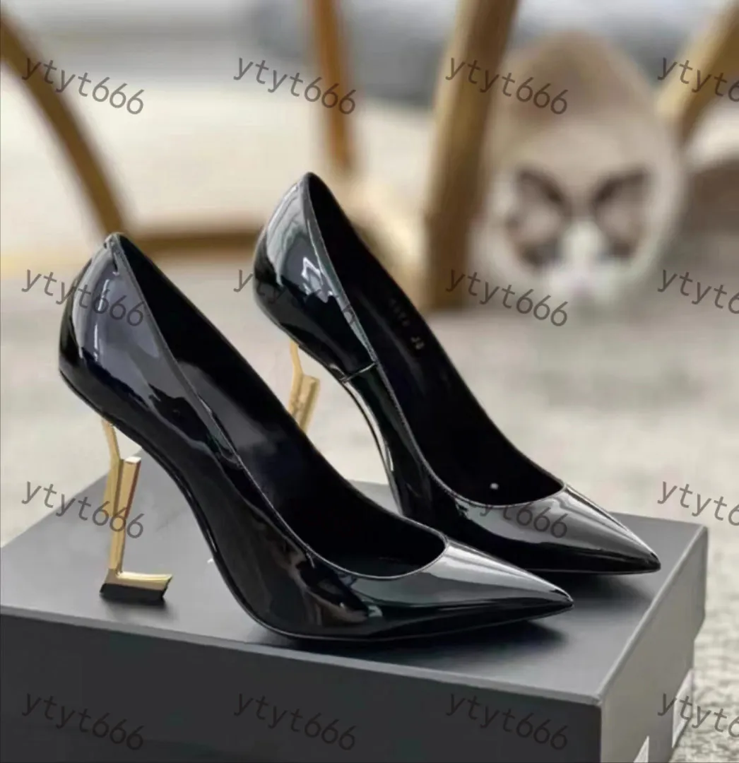 Luxury Designer Gold Sandals Heels For Women Paris Dress Classics, 8cm ...