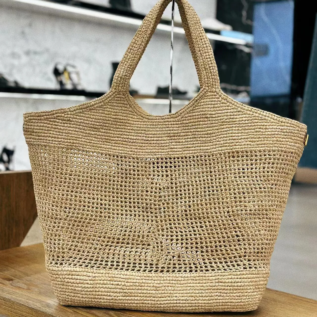 Designer Beach Bag: Large Woven Ladies Beach Bag Fashionable Seaside ...