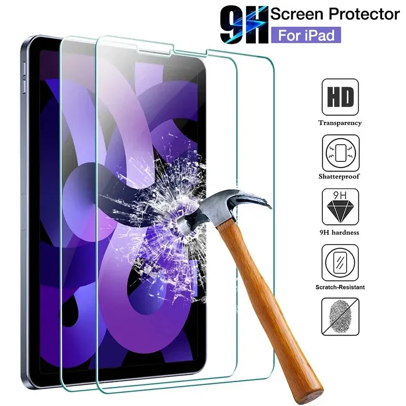 9H Tempered Glass Screen Protector for iPad: Full Protection, HD ...