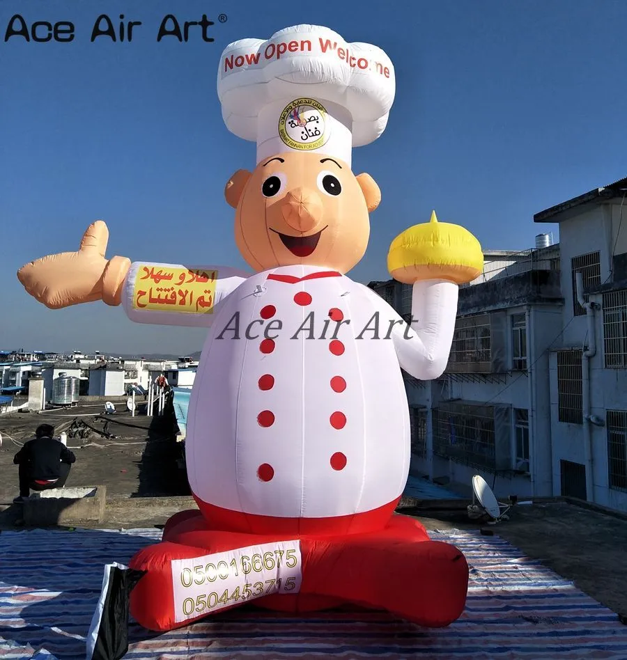 Wholesale Wholesale Inflatable Chef Blower Standee Colored LED Lighted ...