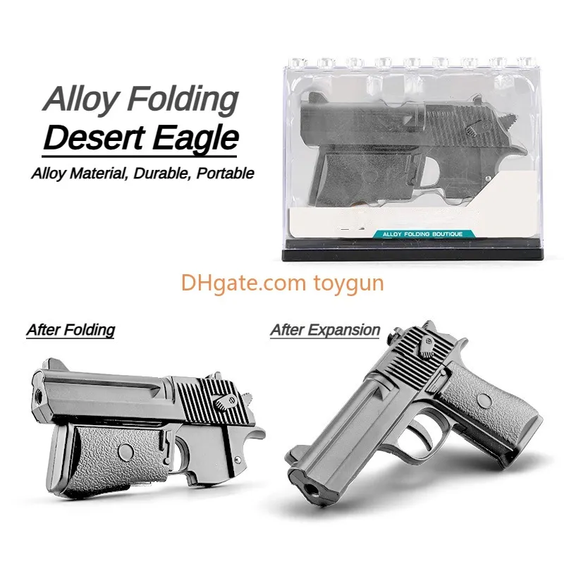Desert Eagle Foldable Metal Toy Gun Soft Bullets Exquisite Model ...