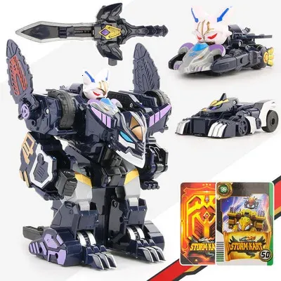 Monkart Transformation Robot Toy Set: Moncha, Pixie, Vasper, Dante, Car ...