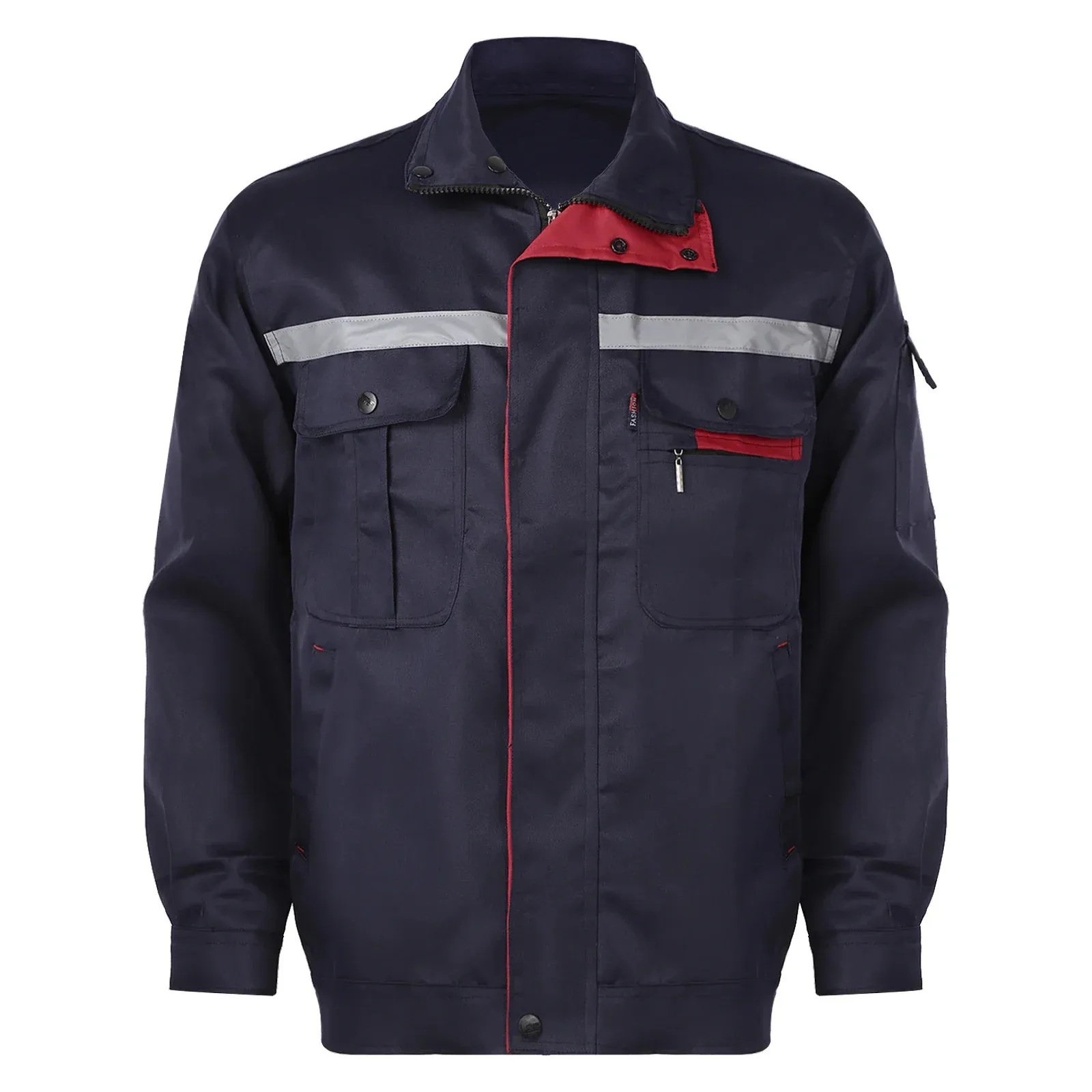 Mens Womens Mechanic Auto Repair Work Jacket with Reflective Stripe ...